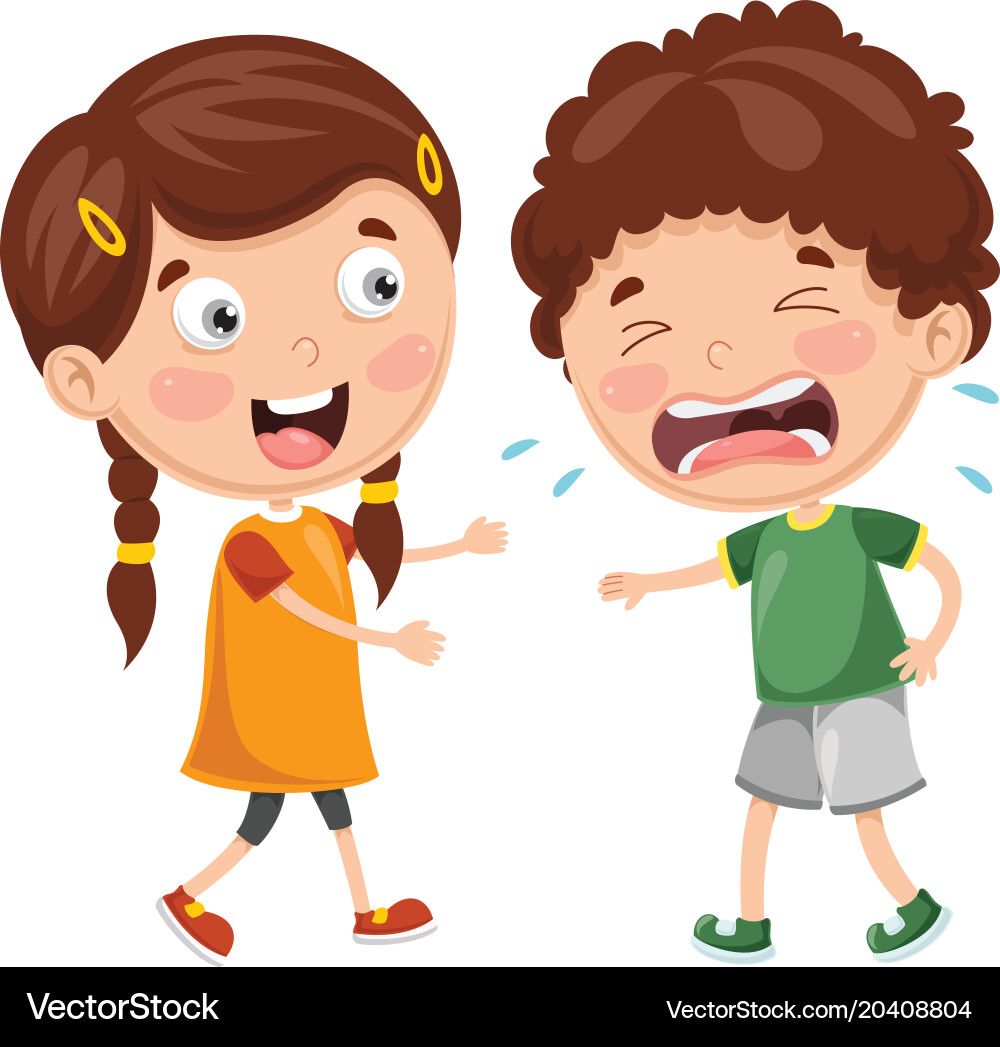 Kid crying Royalty Free Vector Image - VectorStock