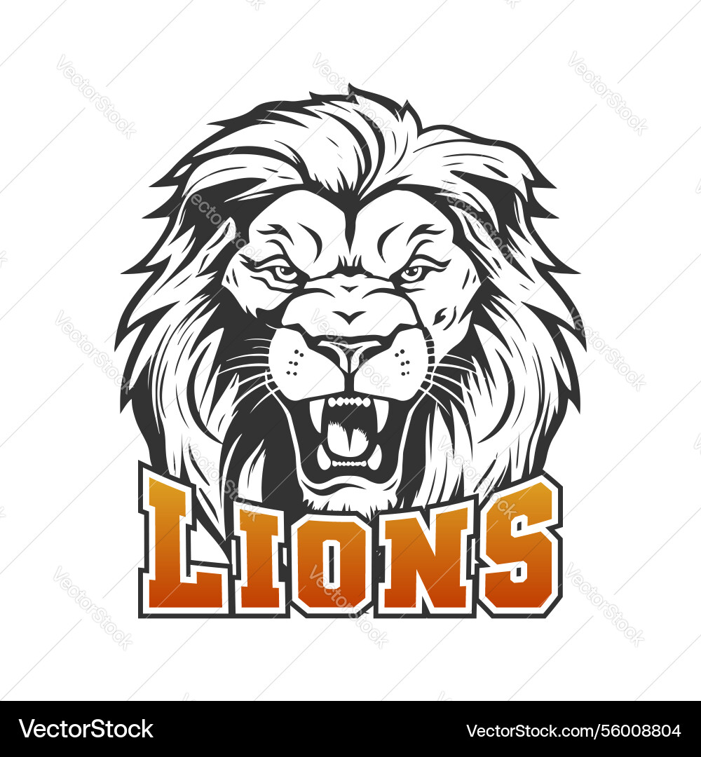 Lion clip art design mascot Royalty Free Vector Image
