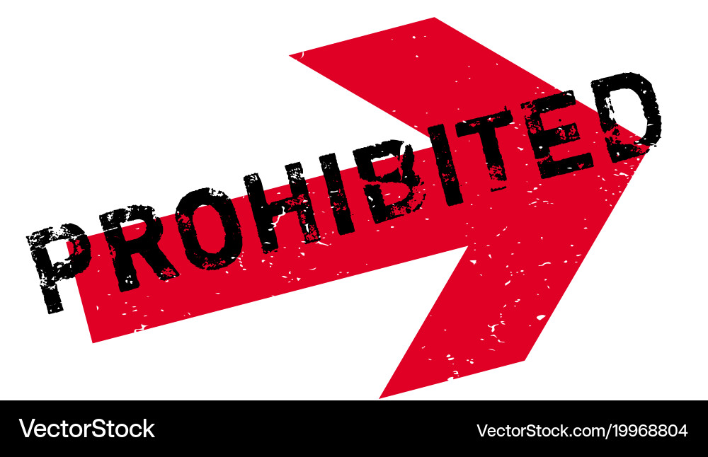 Prohibited rubber stamp Royalty Free Vector Image