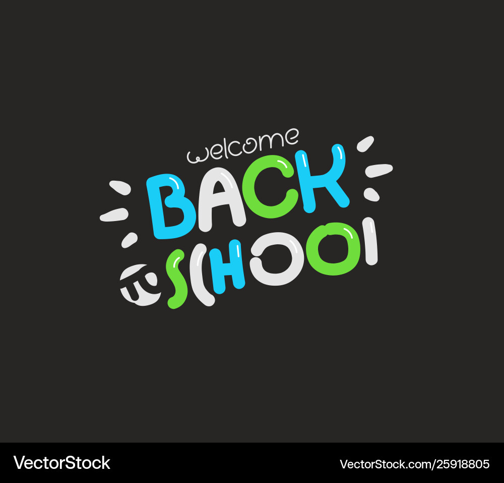 Back to school logo Royalty Free Vector Image - VectorStock
