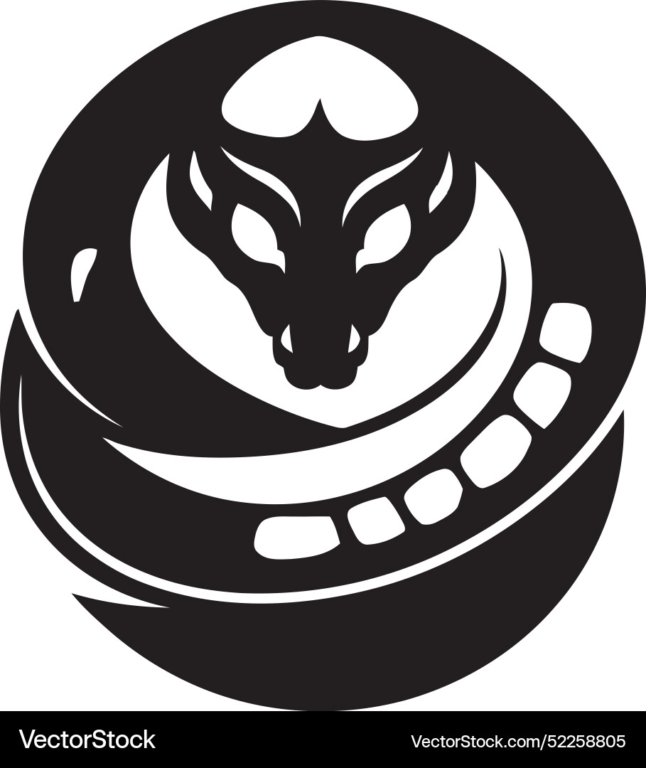 Bold snake silhouette cobra glyph stylis Vector Image