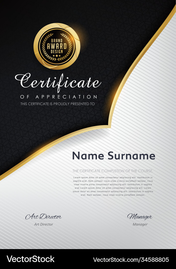Certificate 507 Royalty Free Vector Image - VectorStock