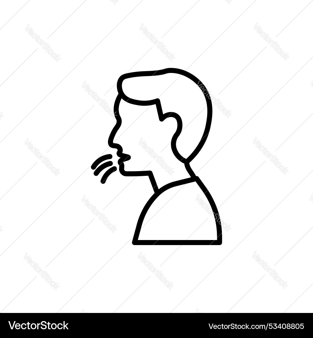 Cough icon Royalty Free Vector Image - VectorStock