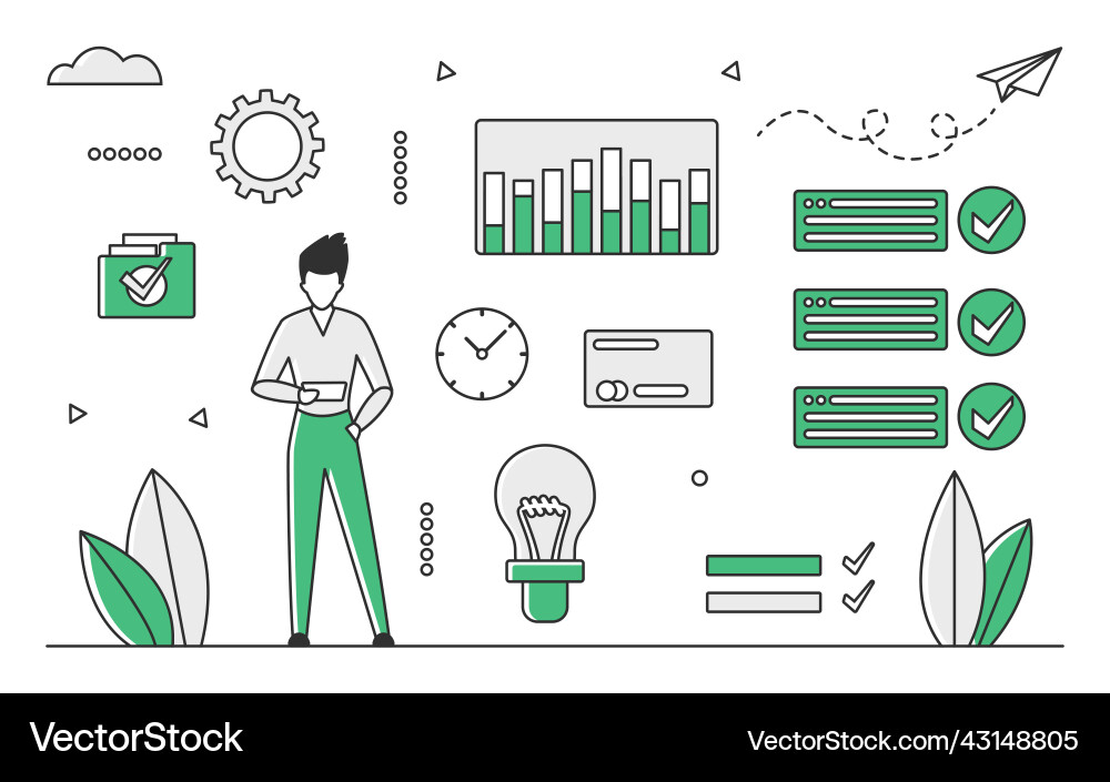 Daily checklist planner Royalty Free Vector Image