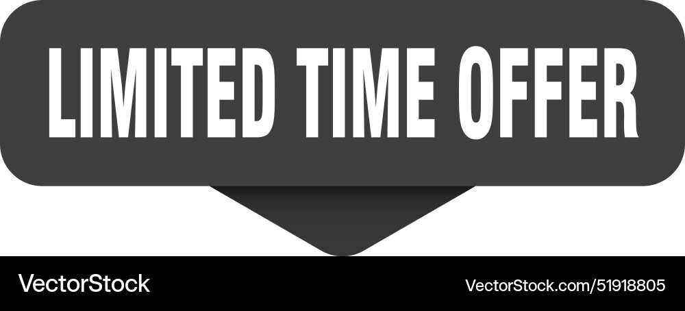 Limited time offer sticker Royalty Free Vector Image