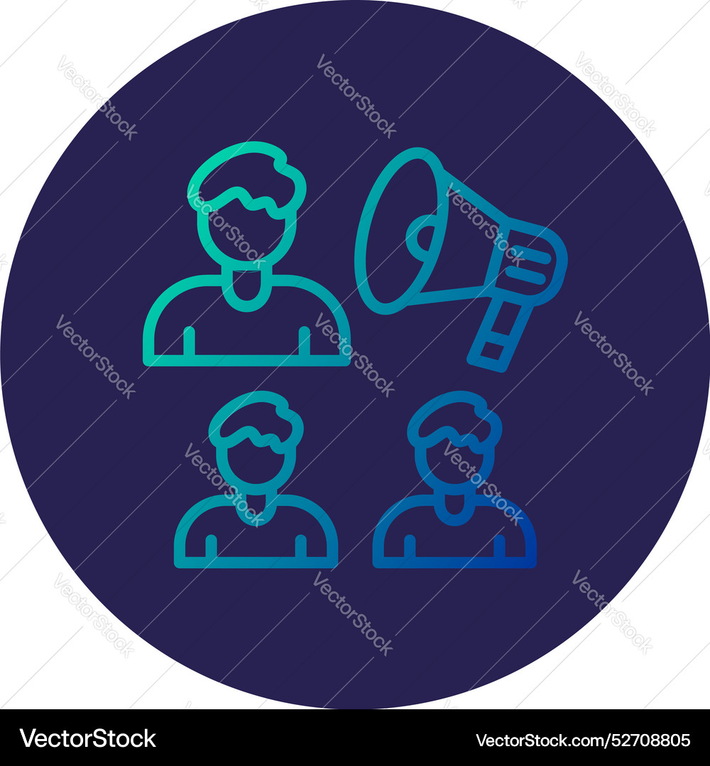 Public relations icon Royalty Free Vector Image