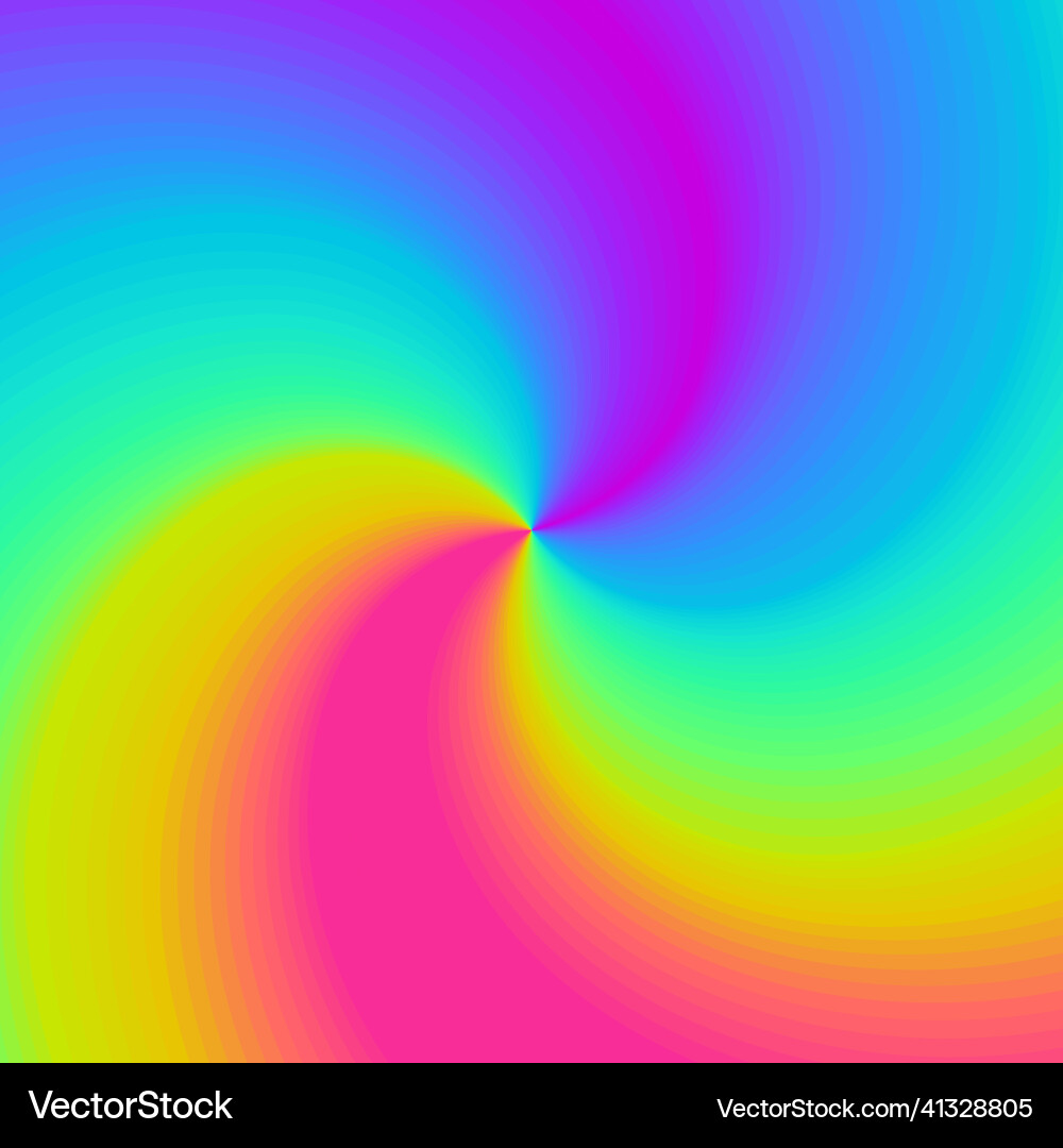 Rainbow neon swirl background radial gradient Vector Image Rainbow neon swirl background radial gradient Vector Image