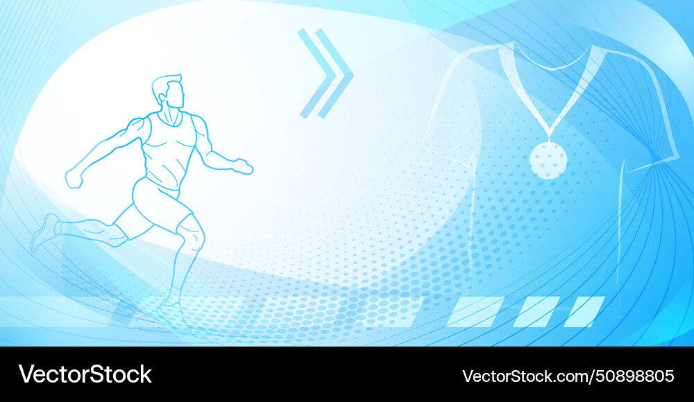 Runner themed background Royalty Free Vector Image