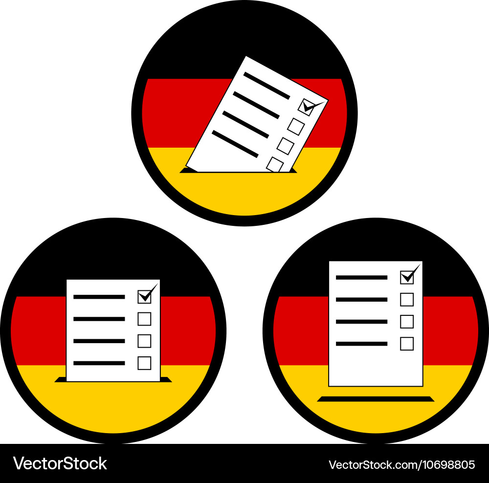 Signs of voting in germany Royalty Free Vector Image