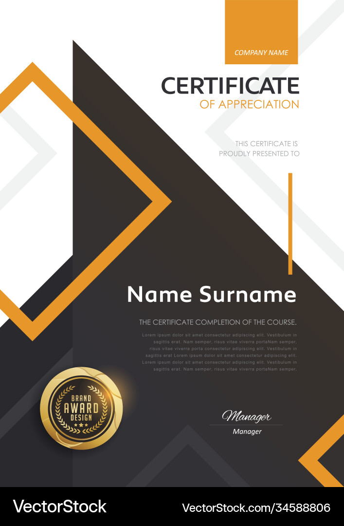 Certificate 507 Royalty Free Vector Image - VectorStock