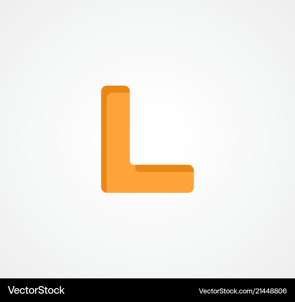Letter l bold geometric font element modern Vector Image