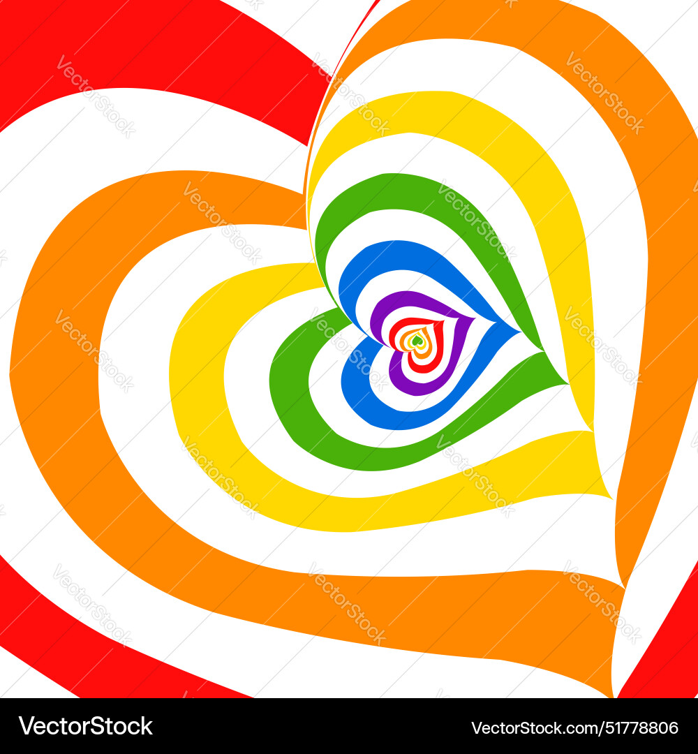 Lgbtq pride hearts background Royalty Free Vector Image