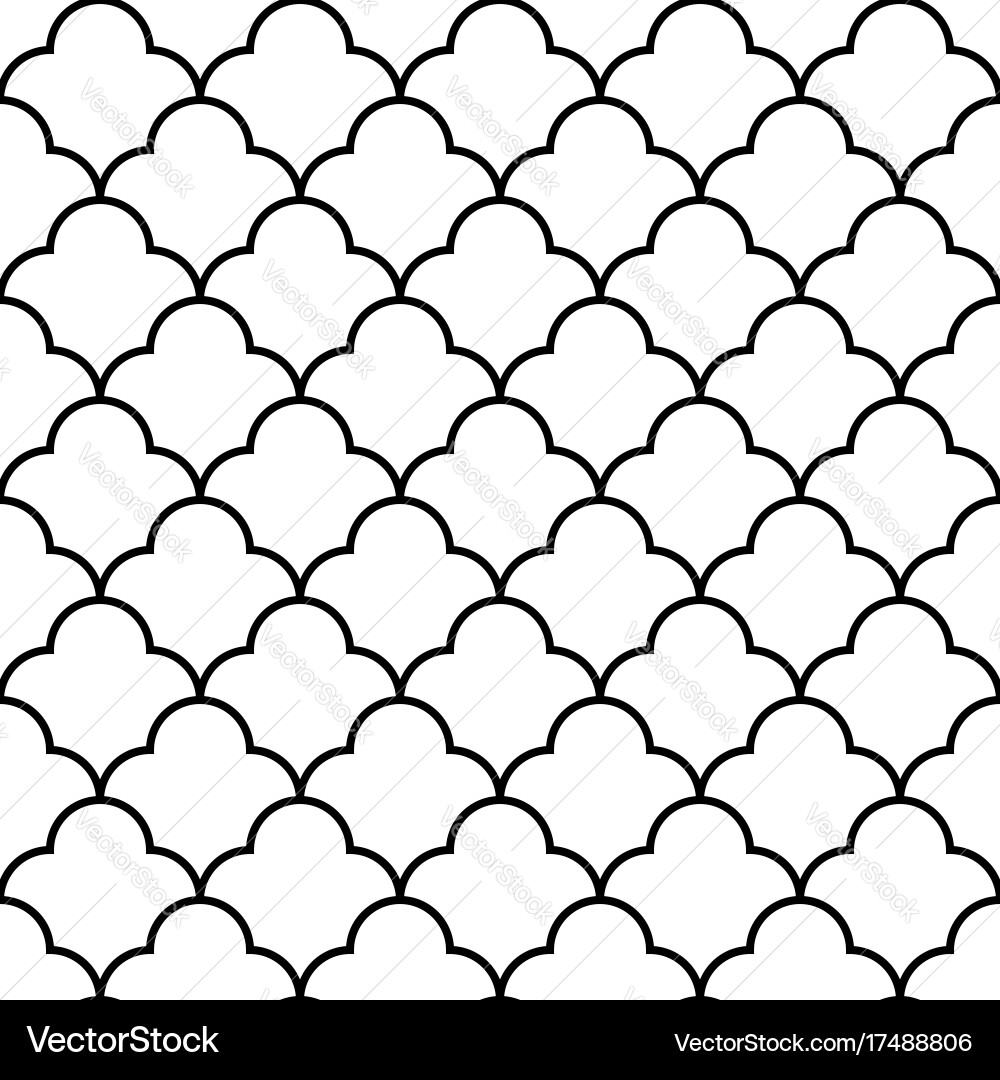 Scales geometric seamless pattern background Vector Image