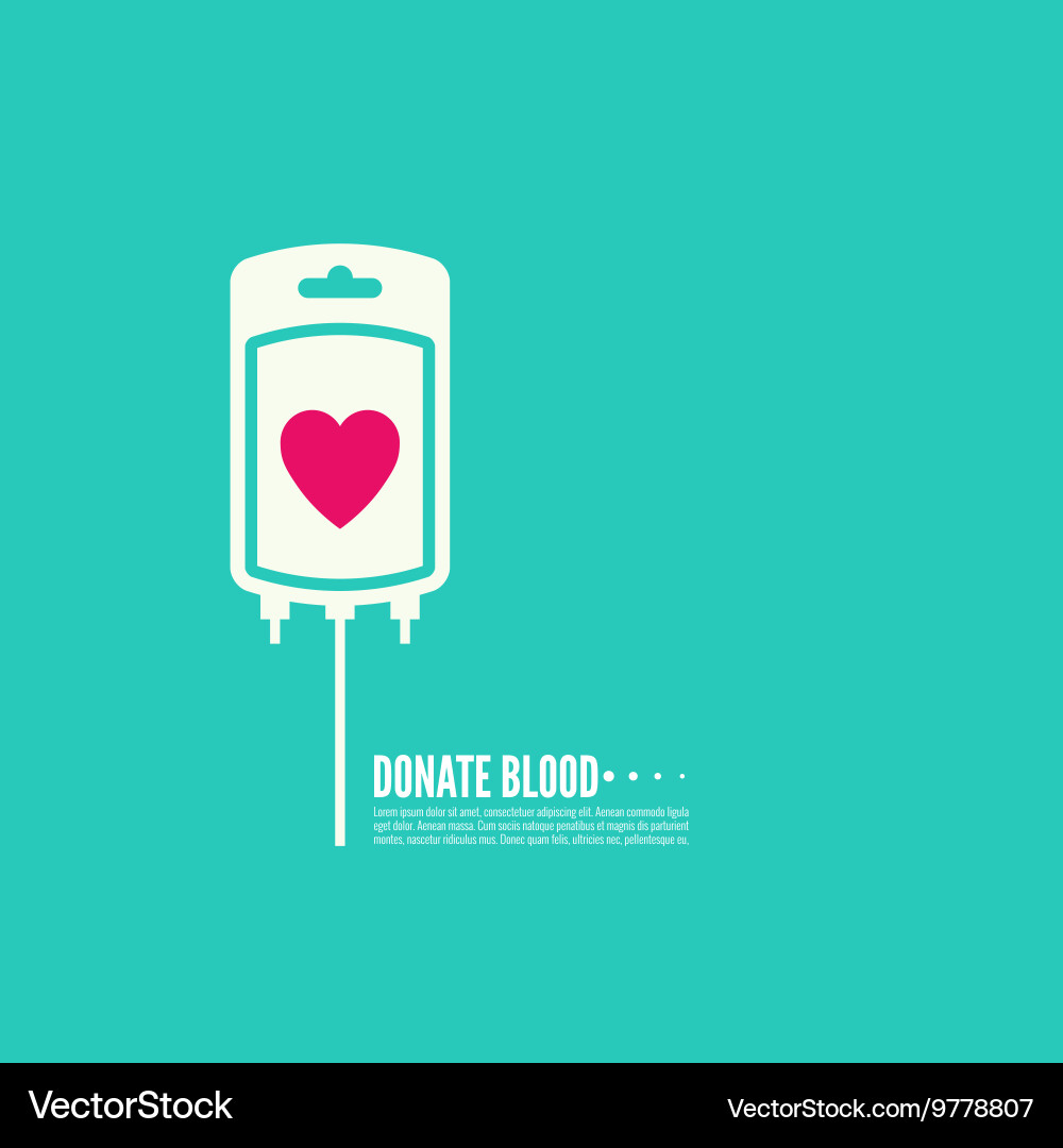 Abstract background with blood bag Royalty Free Vector Image