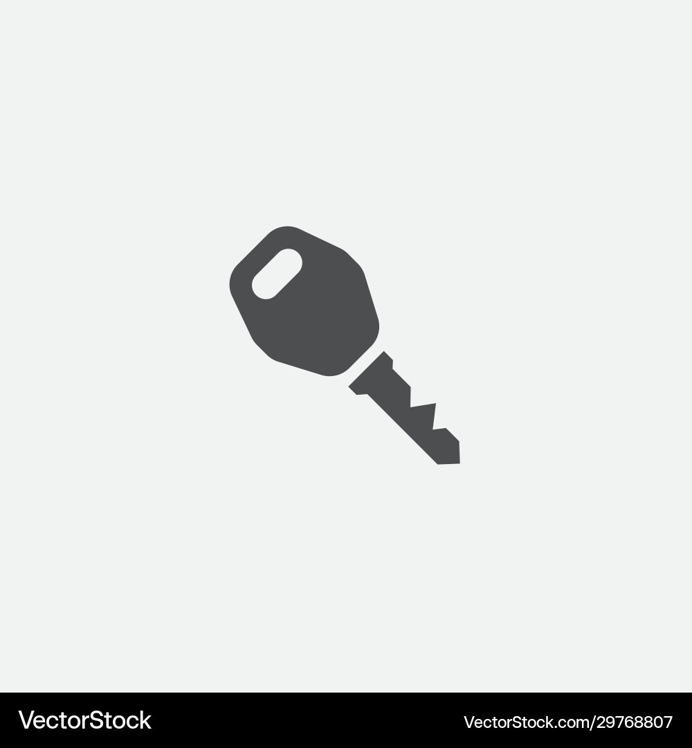 Car Key Icon - White Background Royalty Free Vector Image