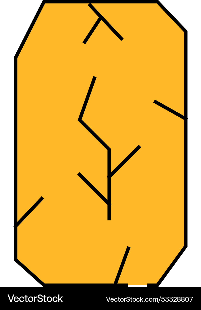 Divination runes icon color Royalty Free Vector Image