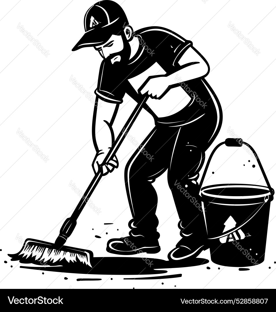 Dust free zone floor cleaning icon mopping marvel Vector Image