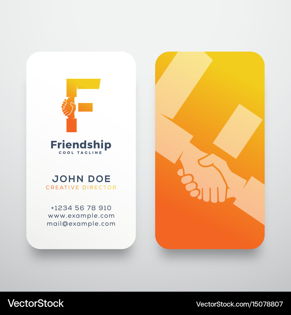 Friendship abstract sign symbol or logo Royalty Free Vector