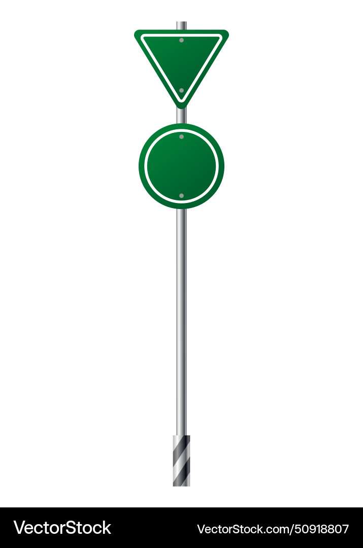 Green traffic sign road board text panel mockup Vector Image