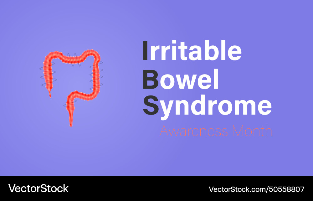 Irritable bowel syndrome awareness month Vector Image