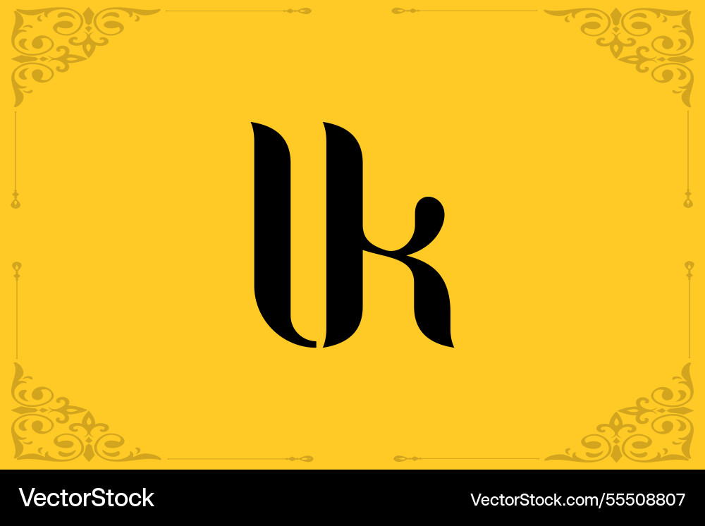Lk abstract luxury logo Royalty Free Vector Image