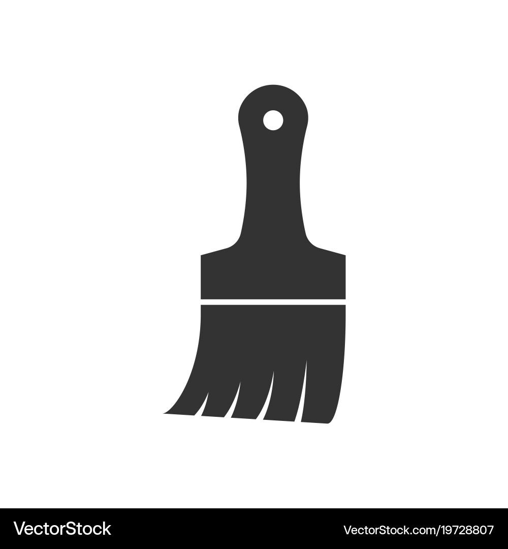 Paint brush black icon Royalty Free Vector Image