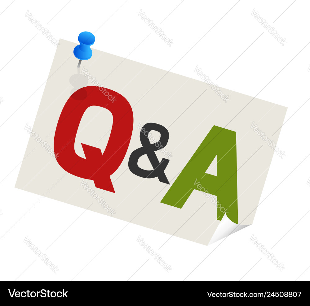 Question answer pushpin Royalty Free Vector Image
