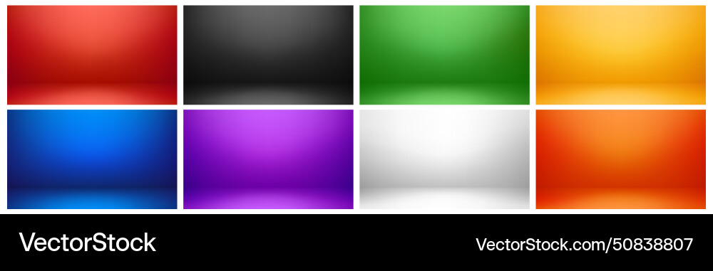 Realistic blurry backgrounds or studios Royalty Free Vector