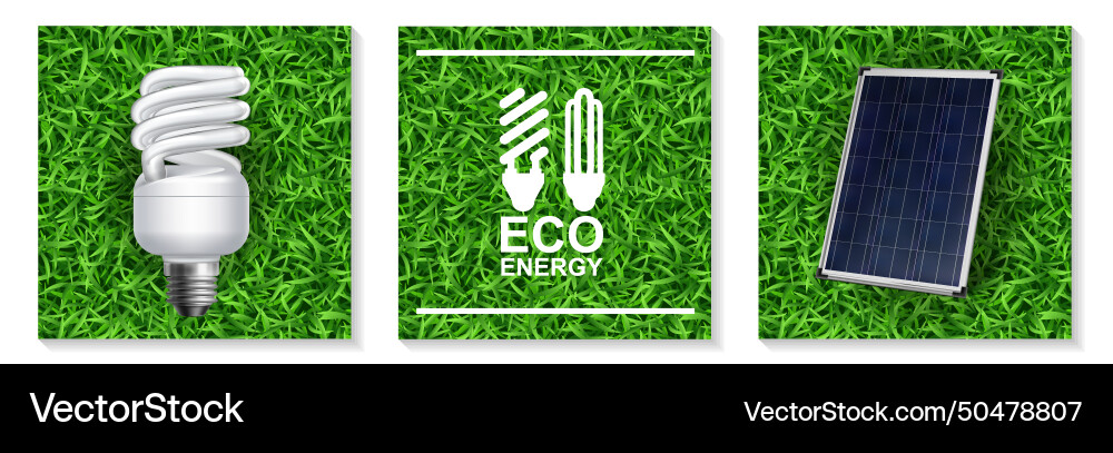 Realistic eco energy modern concept Royalty Free Vector