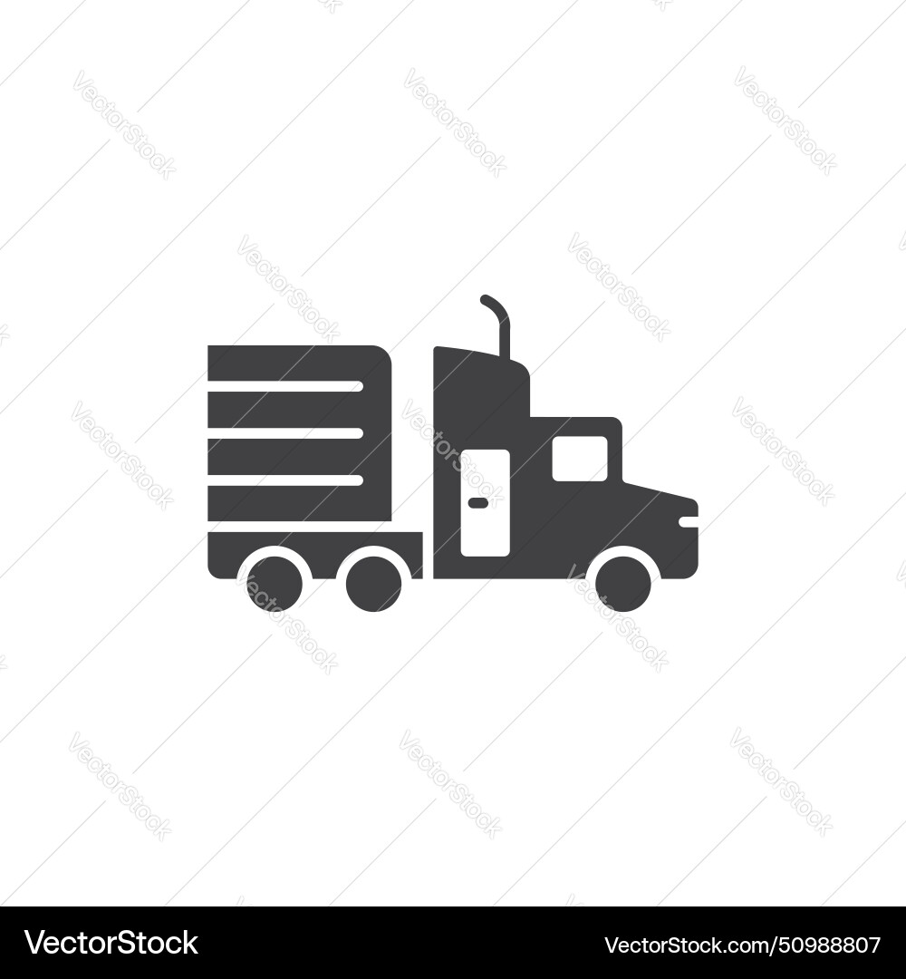 Truck icon in flat style freight on isolated Vector Image