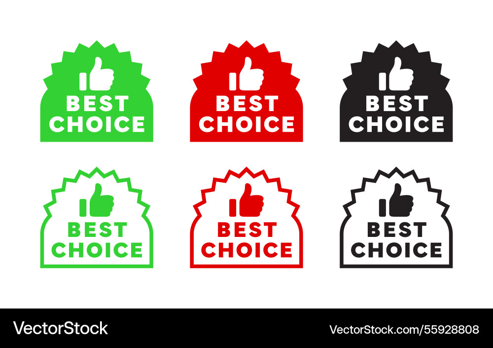 Best choice stamp advertising signs Royalty Free Vector