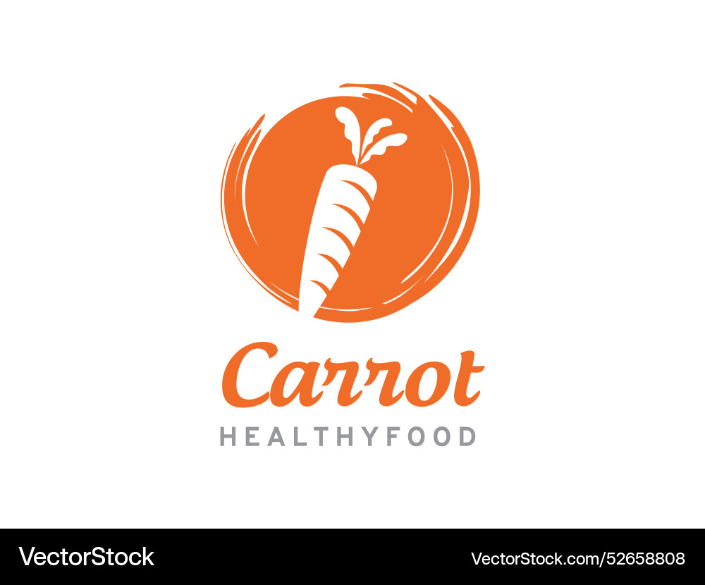 Carrot logo symbol or icon template Royalty Free Vector