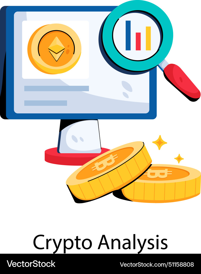 Crypto analysis Royalty Free Vector Image - VectorStock