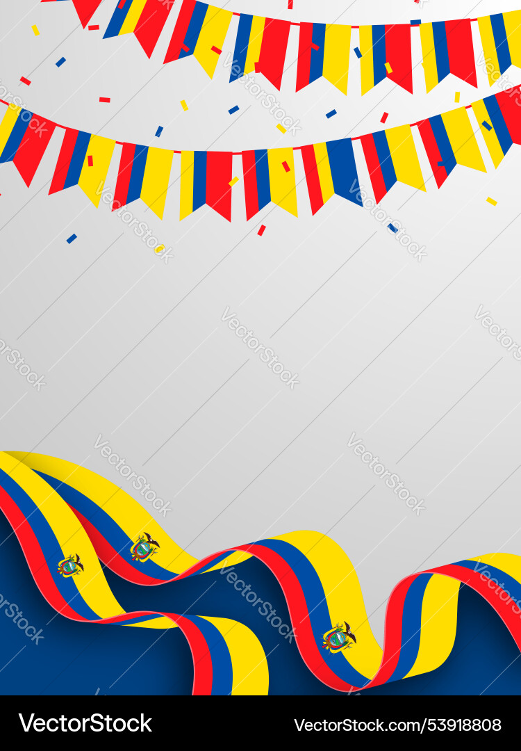 Ecuador background for festivals and national Vector Image