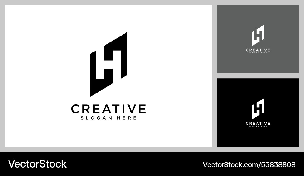 Initial letter h logo design Royalty Free Vector Image