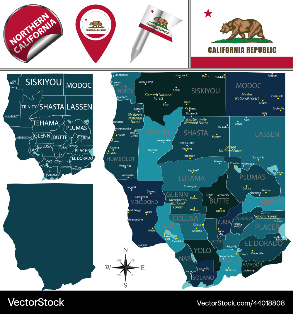 A Map Of Northern California