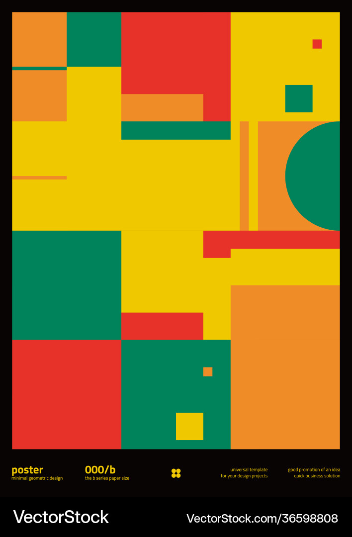 Poster design template Royalty Free Vector Image