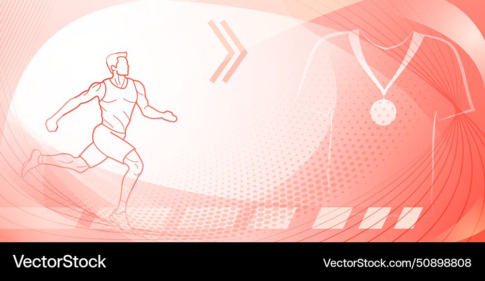 Runner themed background Royalty Free Vector Image