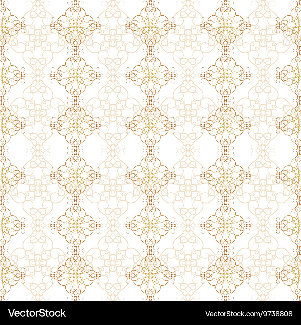 Vintage seamless gold pattern victorian Royalty Free Vector