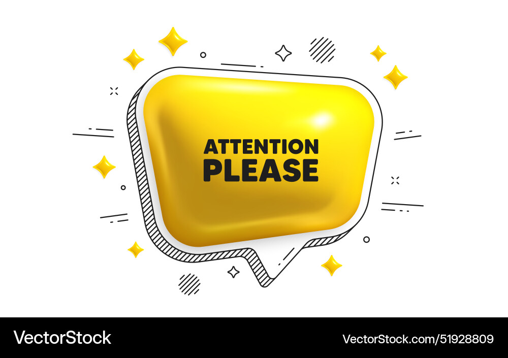 Attention please symbol special offer sign chat Vector Image