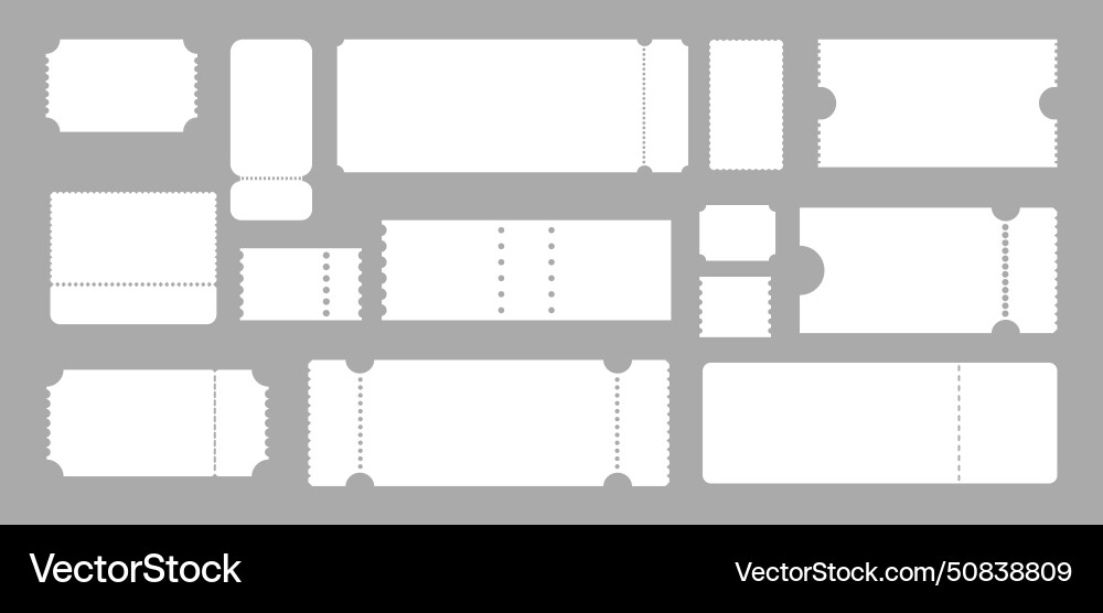 Blank coupons vouchers or tickets papers Vector Image
