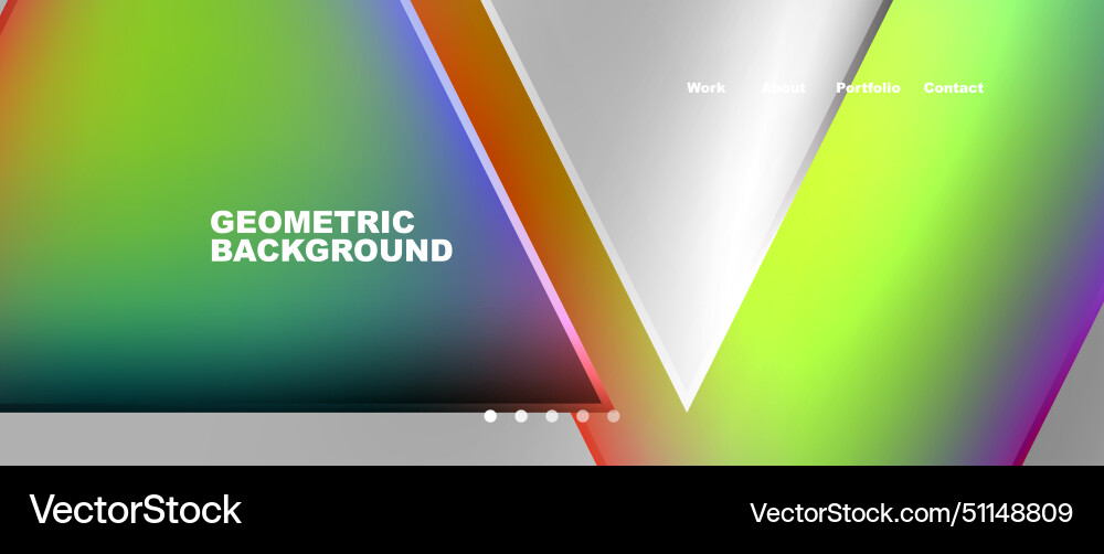 Colorful triangle pattern on gray background Vector Image