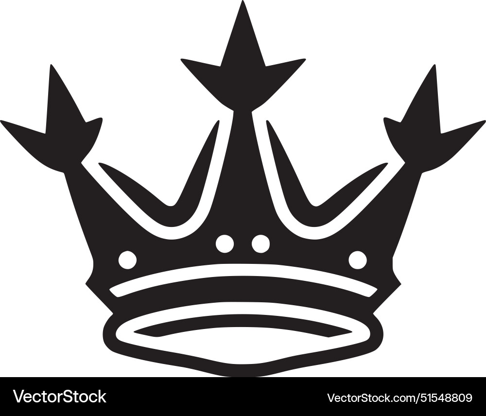 Crown - minimalist and flat logo Royalty Free Vector Image