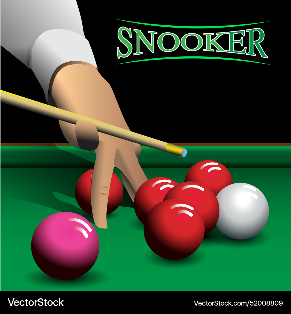 Snooker sports game Royalty Free Vector Image - VectorStock