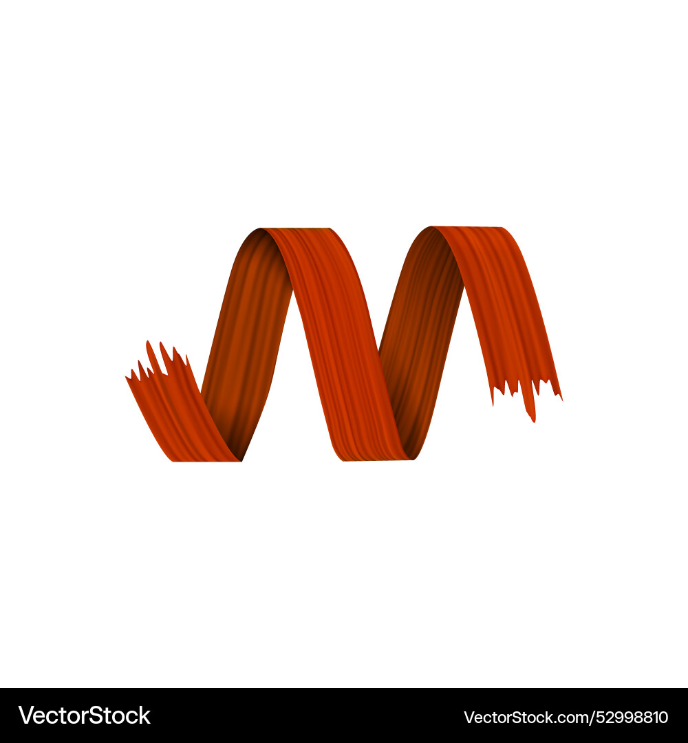 3d icon abstract ribbon brush Royalty Free Vector Image