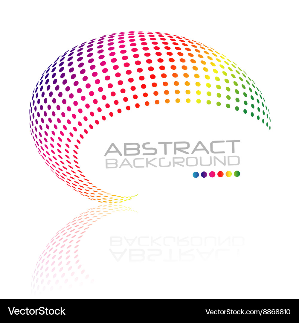 Abstract swirl icon colorful dots design Vector Image