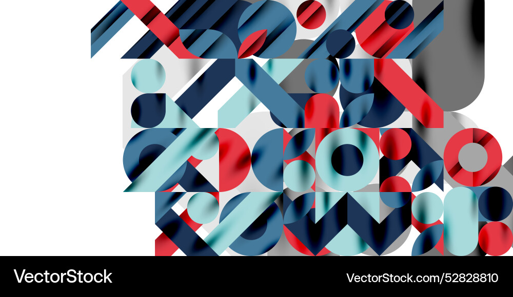 Colorful simple dynamic geometric forms circles Vector Image