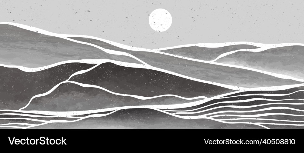 Creative minimalist modern paint and line art Vector Image