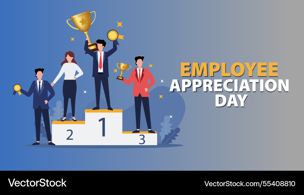 Employee appreciation day award ceremony 2 Vector Image