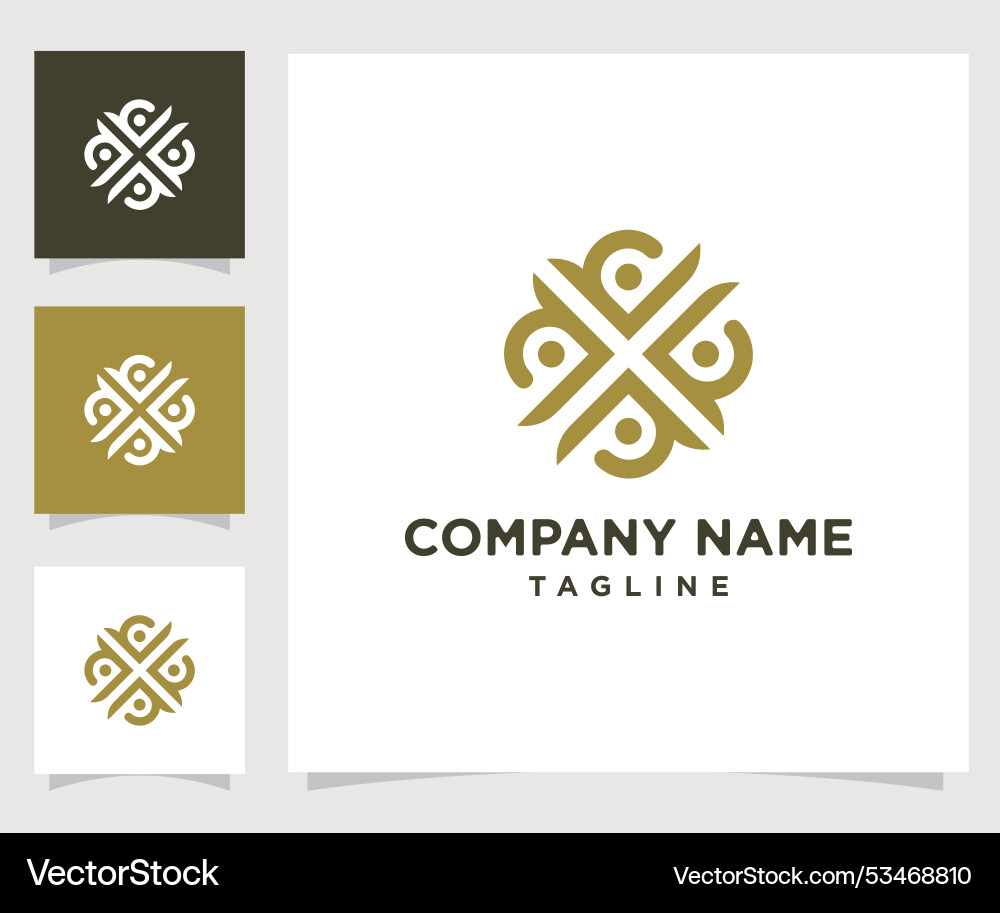 Fashion logo letter p template Royalty Free Vector Image